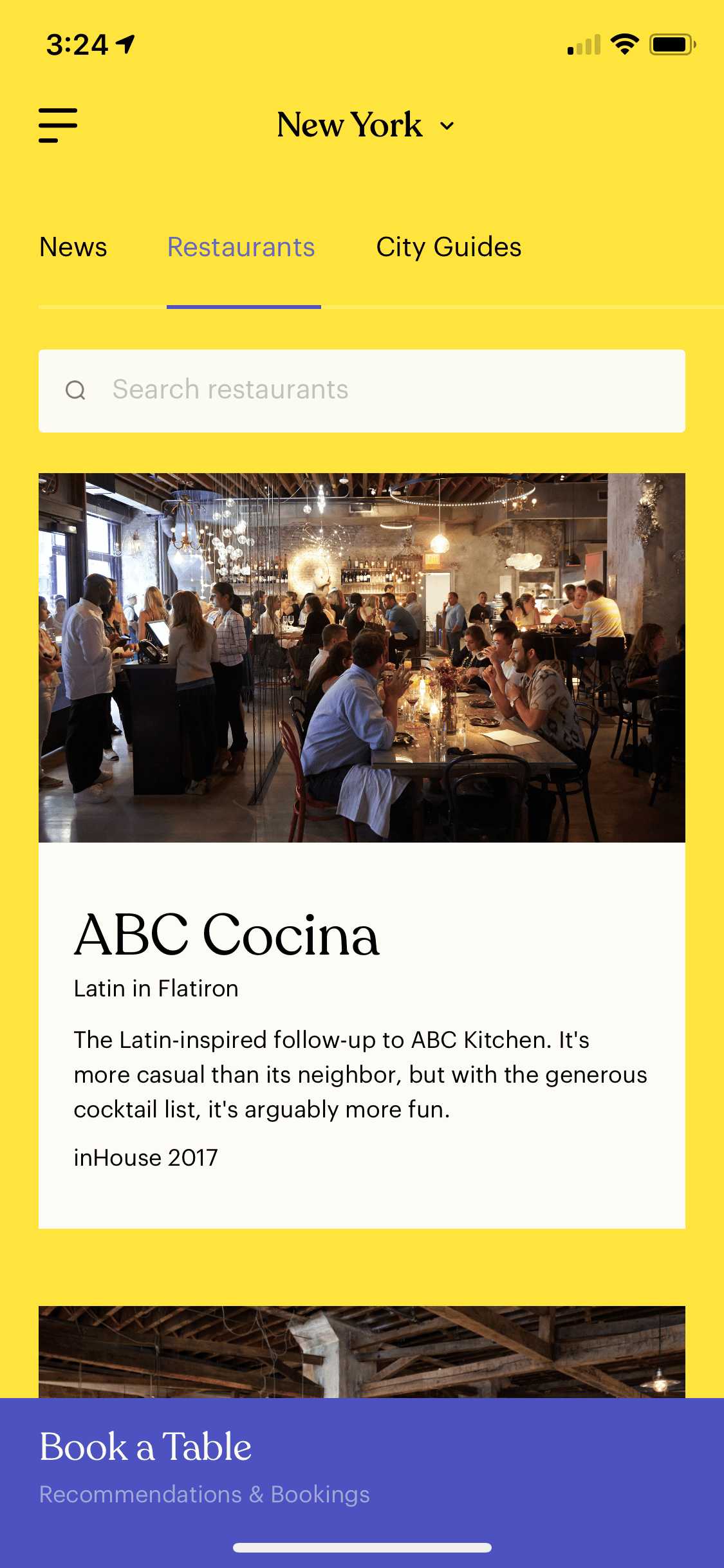 inHouse Nominated for Webby Award in Food & Drink | Blue Label Labs