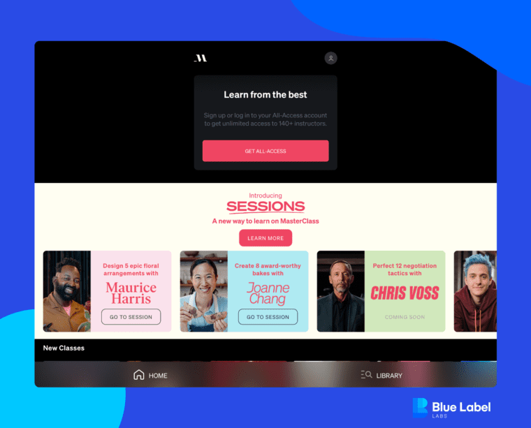 A Deep-dive Review of the MasterClass App - Blue Label Labs